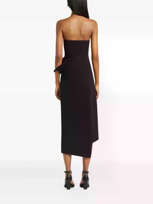 COURREGES Draped Asymmetrical Midi Dress