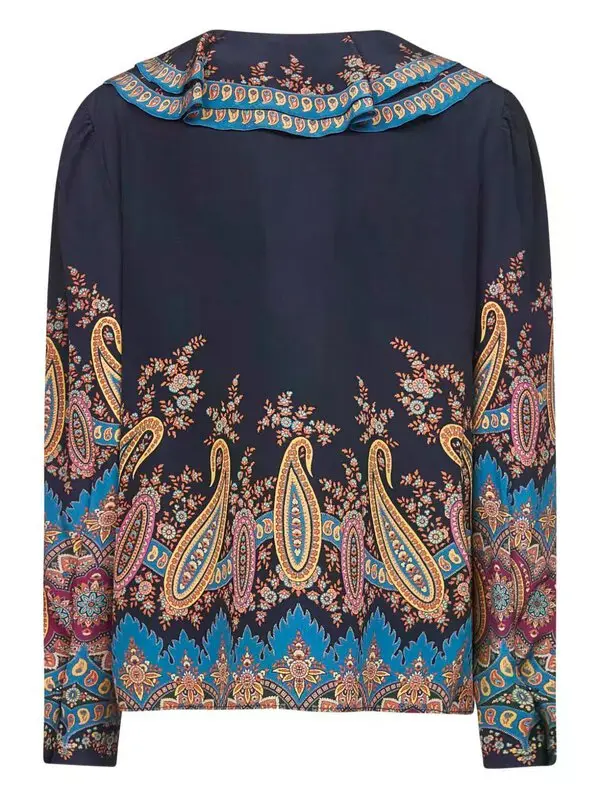 Etro Paisley-print Ruffled Top