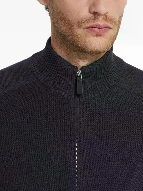 Zegna Zip-up Cardigan - Blue