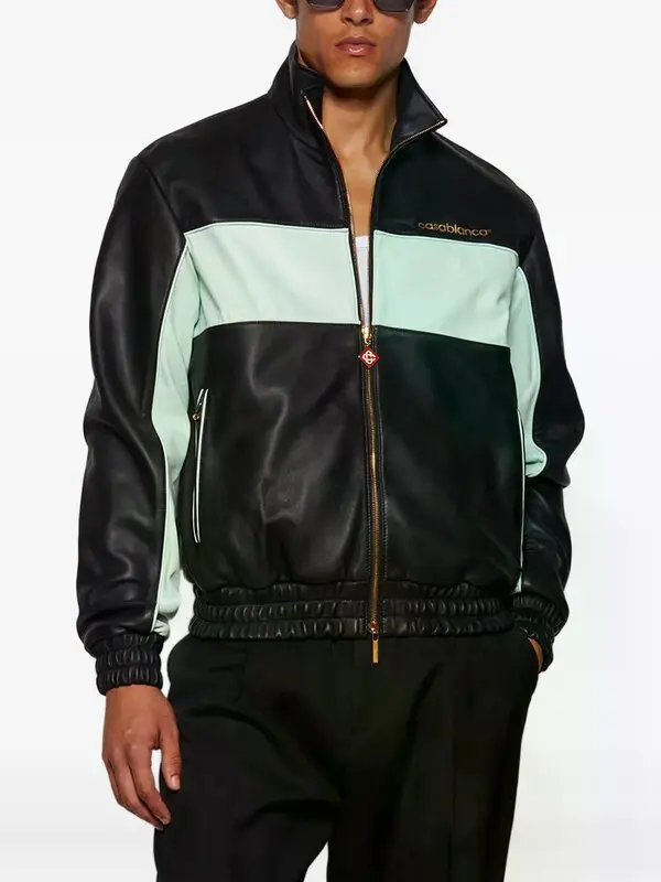Casablanca Panelled Leather Jacket