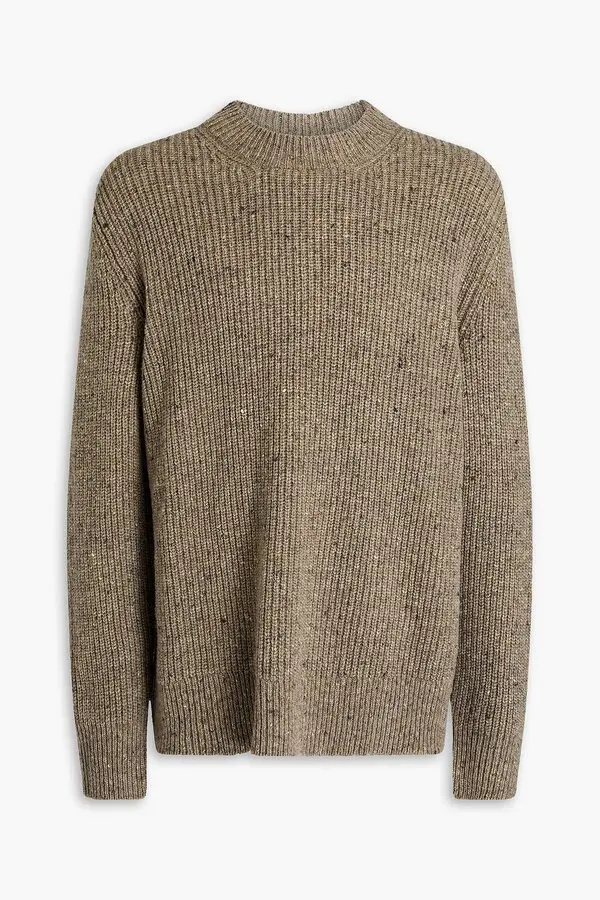 MAISON MARGIELA Oversized Donegal Ribbed Wool-blend Sweater