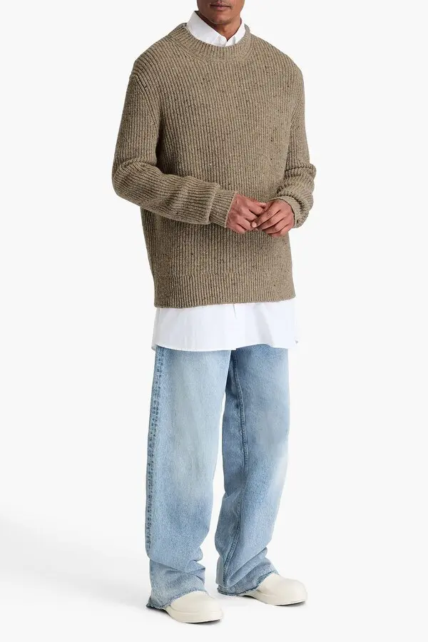 MAISON MARGIELA Oversized Donegal Ribbed Wool-blend Sweater