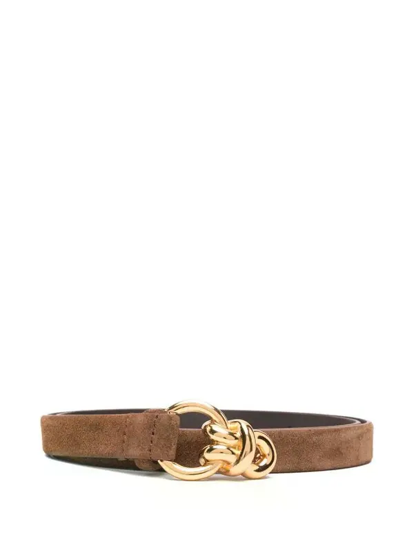 SANDRO Knotted-buckle Suede Belt