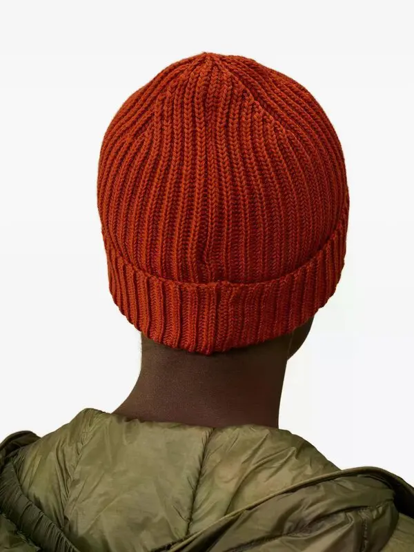 C.P. COMPANY Goggle-detail Ribbed-wool Beanie - Red