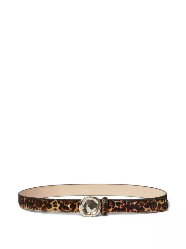 Claudie Pierlot Leopard-print Leather Belt - Brown