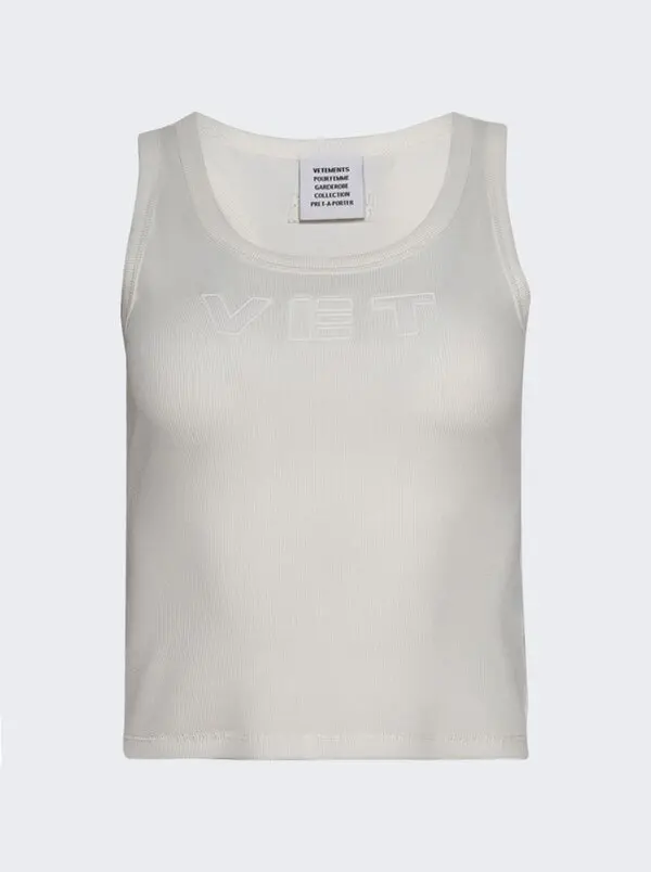 Vetements Embroidered Tank Top - White