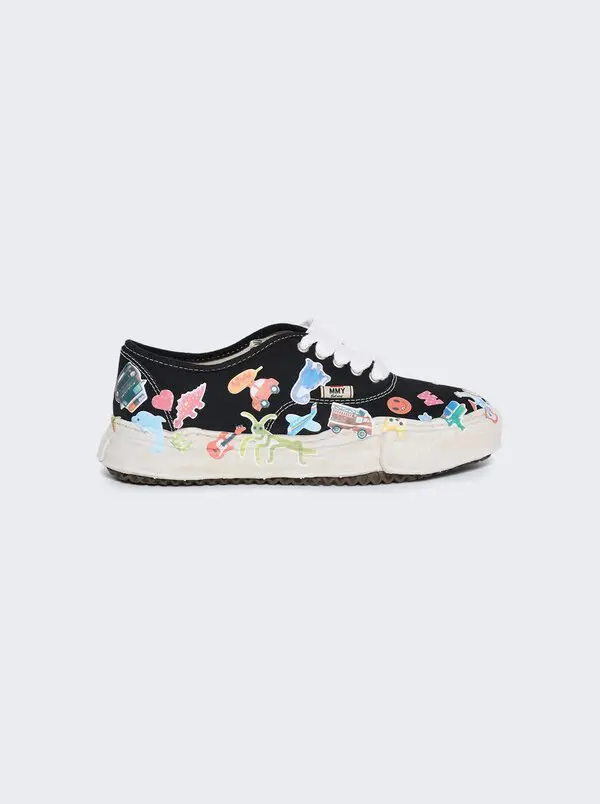 Mihara Yasuhiro Baker Og Sole Sticker Printed Low-top Sneakers - Black