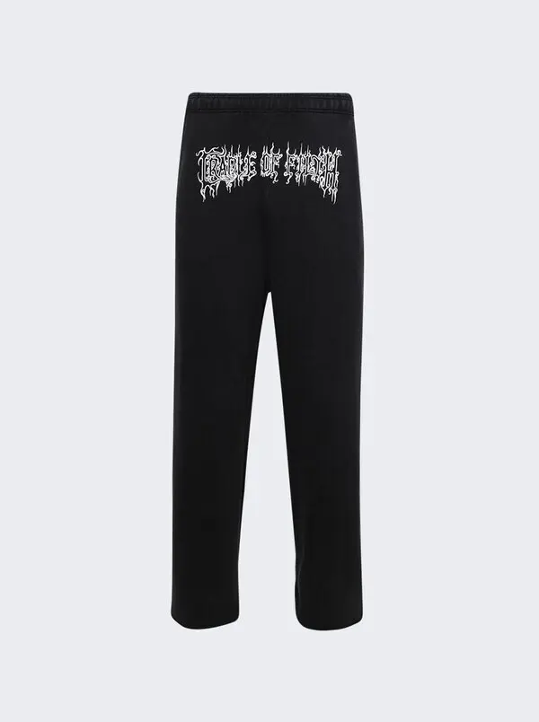 Vetements Logo Baggy Sweatpatns Washed - Black
