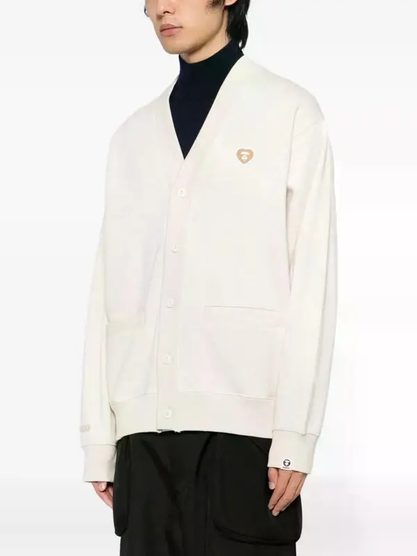 AAPE BY *A BATHING APE Logo Appliqué Button-up Sweatshirt