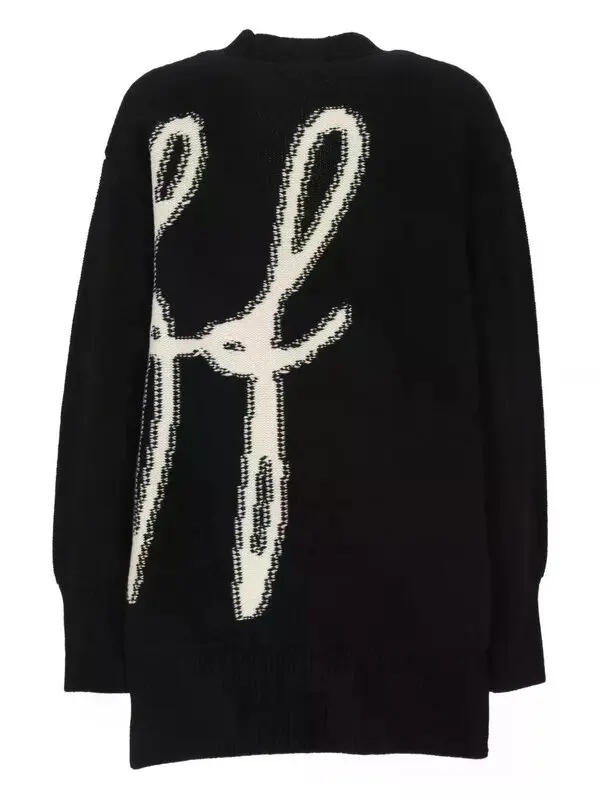 Off-White Logo-intarsia Wool Cardigan