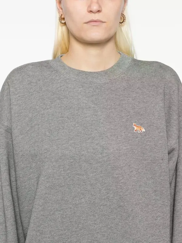 Maison Kitsuné Crewneck Sweatshirt With Fox Logo - Grey