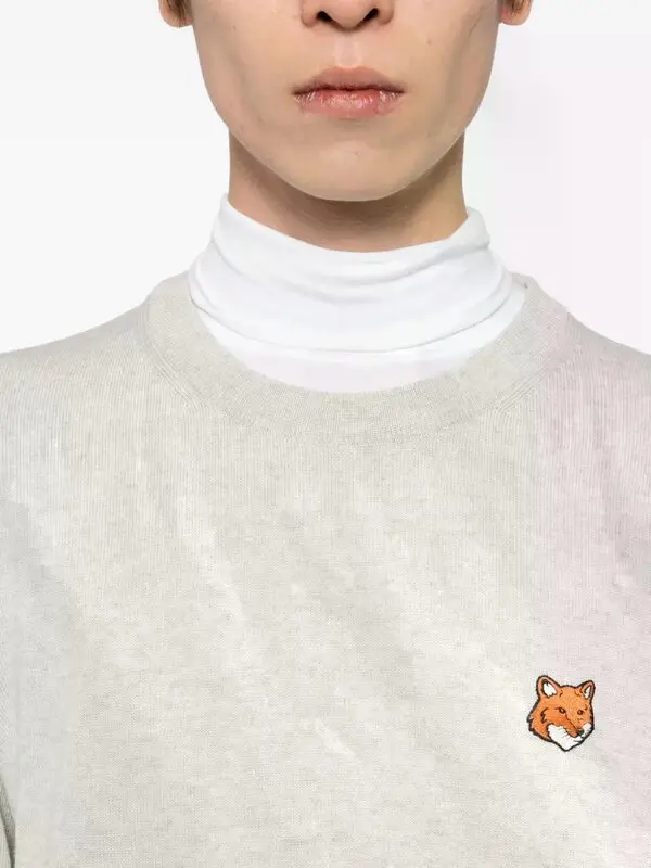 Maison Kitsuné Fox Head Patch Sweatshirt - Grey
