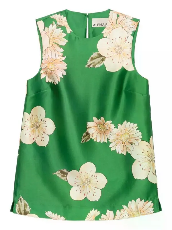 ALEMAIS Floral-print Sleeveless Top - Green