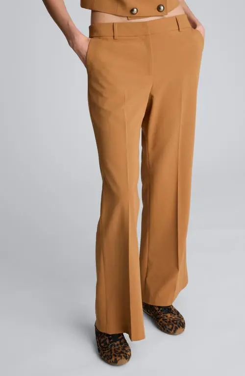 KENNETH COLE Flare Leg Trousers - Rich Umber