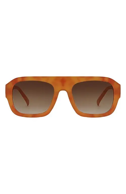 FIFTH & NINTH Vesper 68mm Polarized Oversize Aviator Sunglasses - Orange Torte /brown