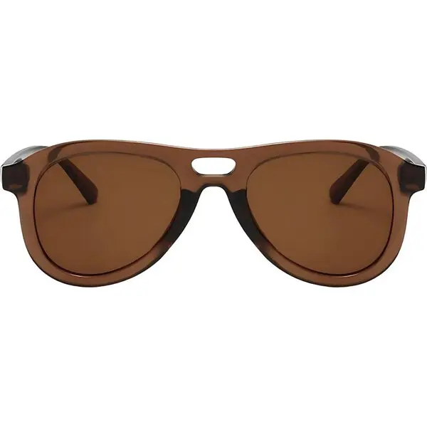 FIFTH & NINTH Thayer 50mm Polarized Aviator Sunglasses - Transparent Brown /brown