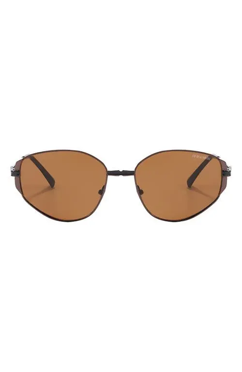 FIFTH & NINTH Chase 62mm Polarized Round Sunglasses - Bronze /brown