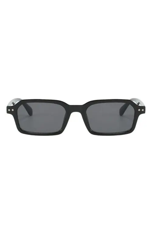 FIFTH & NINTH Cali 49mm Polarized Aviator Sunglasses - Black /black