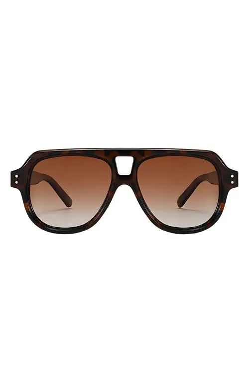 FIFTH & NINTH 53mm Polarized Aviator Sunglasses - Torte /brown