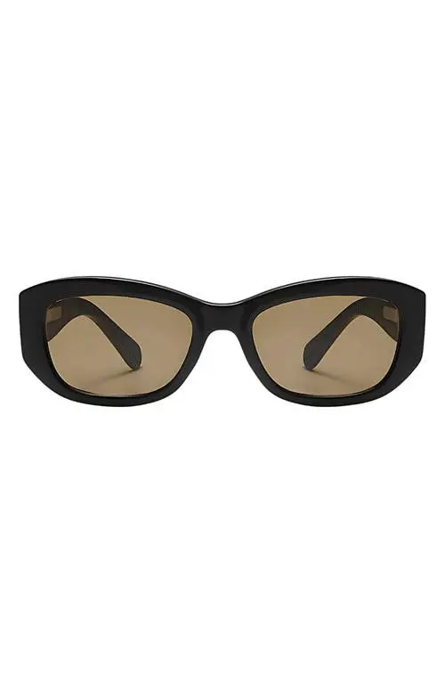 FIFTH & NINTH 55mm Polarized Geometric Sunglasses - Black /brown