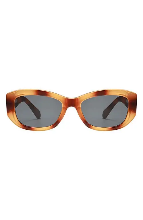 FIFTH & NINTH 55mm Polarized Geometric Sunglasses - Transparent Torte /black