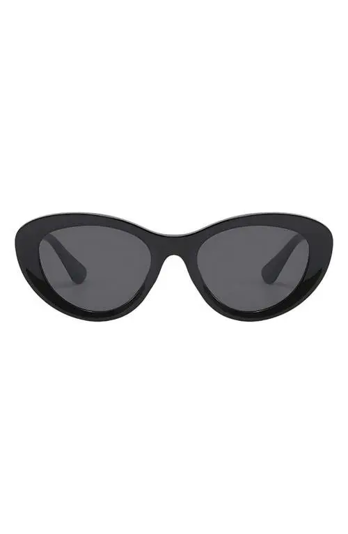 FIFTH & NINTH 65mm Oversized Cat Eye Sunglasses - Black /black