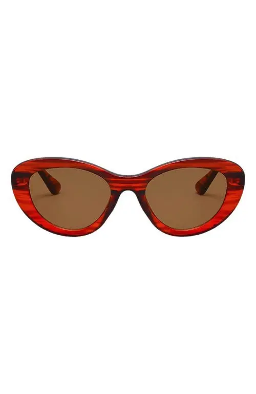 FIFTH & NINTH 65mm Oversized Cat Eye Sunglasses - Tiger Brown /brown