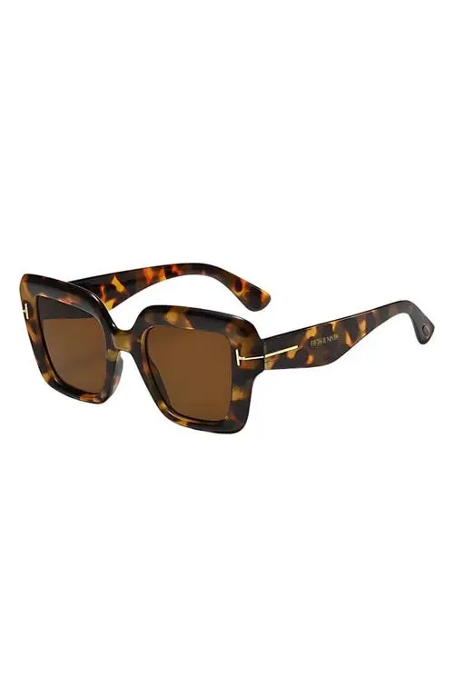 FIFTH & NINTH 58mm Polarized Square Sunglasses - Torte /brown