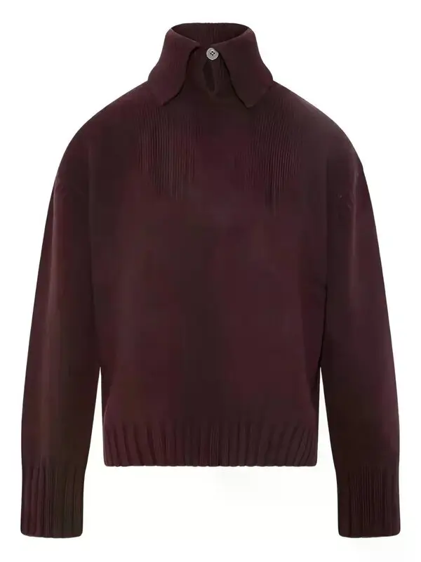 YVES SALOMON High-neck Cashmere Sweater - Red