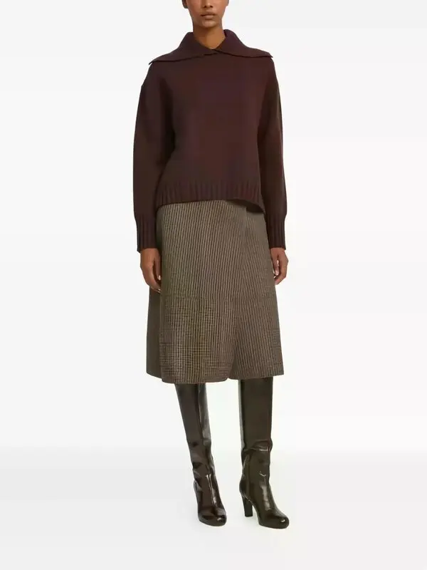 YVES SALOMON High-neck Cashmere Sweater - Red
