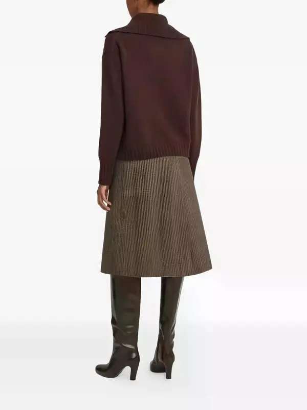 YVES SALOMON High-neck Cashmere Sweater - Red