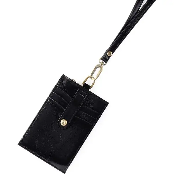 Hobo Around Town Lanyard Card Case - Black