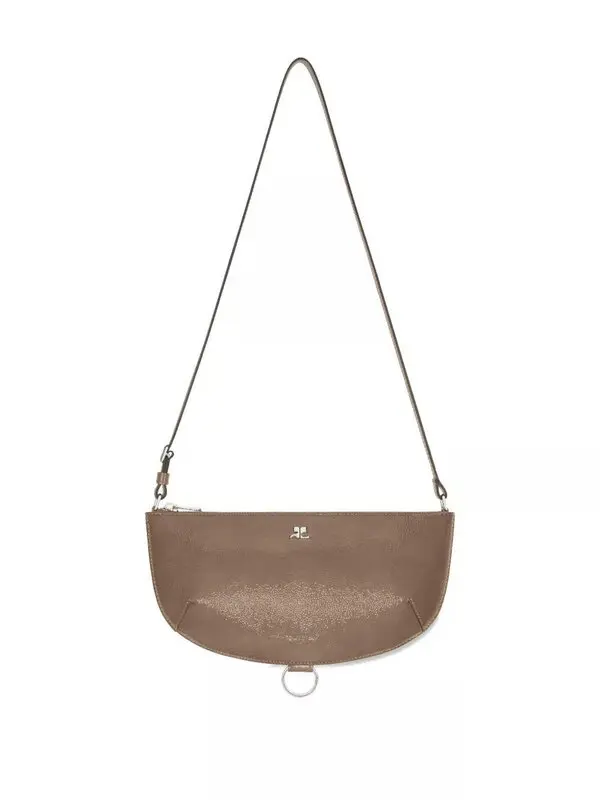 COURREGES Holy Eclipse Leather Shoulder Bag