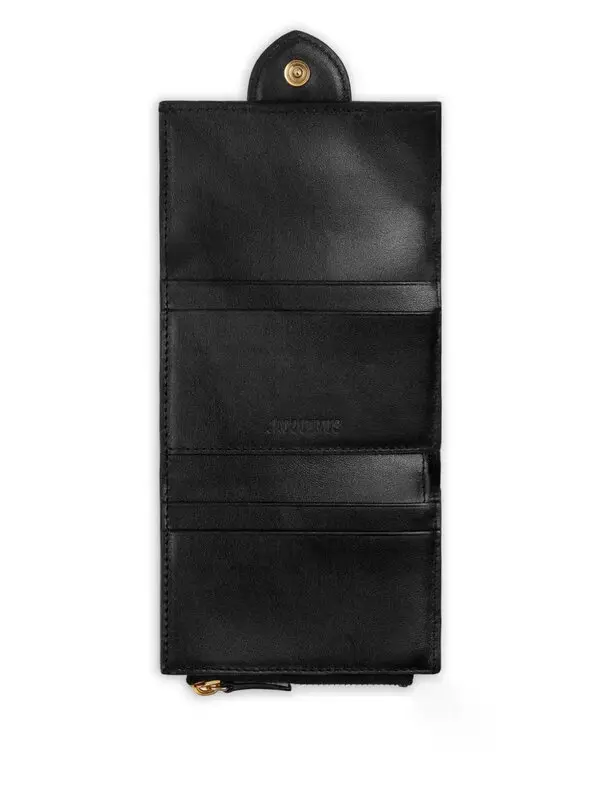 Jacquemus Leather Flap Wallet - Black