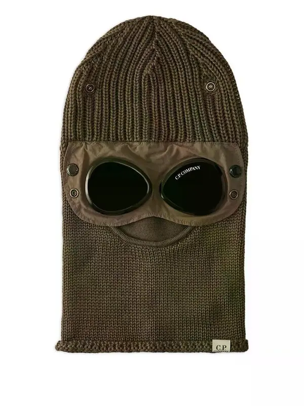 C.P. COMPANY Goggle-detail Wool Balaclava - Green