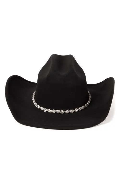 San Diego Hat Crystal Flower Trim Cowboy Hat