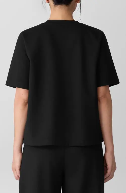 Eileen Fisher Crewneck Ponte T-shirt - Black