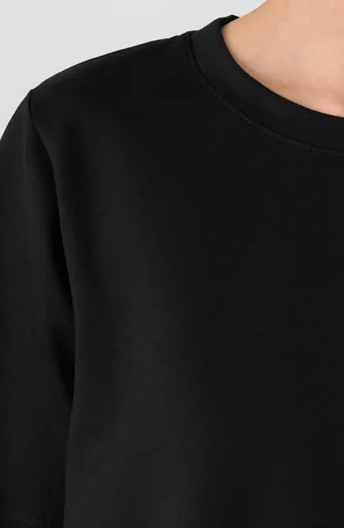 Eileen Fisher Crewneck Ponte T-shirt - Black