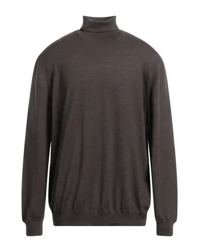 GRAN SASSO Turtleneck Virgin Wool Top - Brown