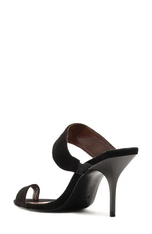 Schutz Melina Pointed Toe Slide Sandal - Black