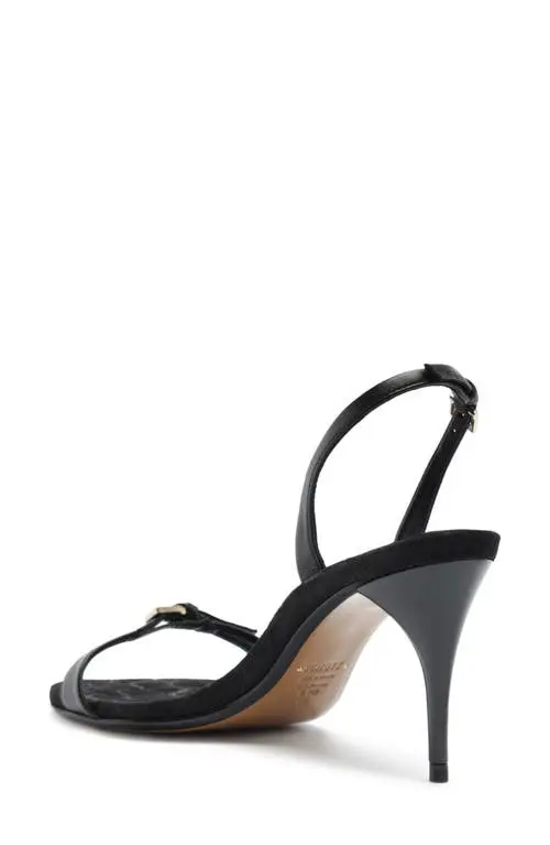 Schutz Aurora Mid Heel Slingback Sandal - Black