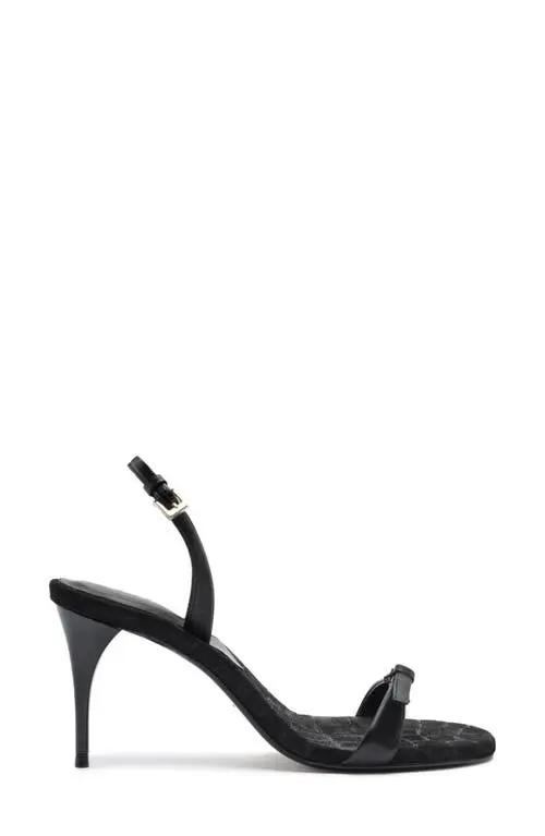 Schutz Aurora Mid Heel Slingback Sandal - Black