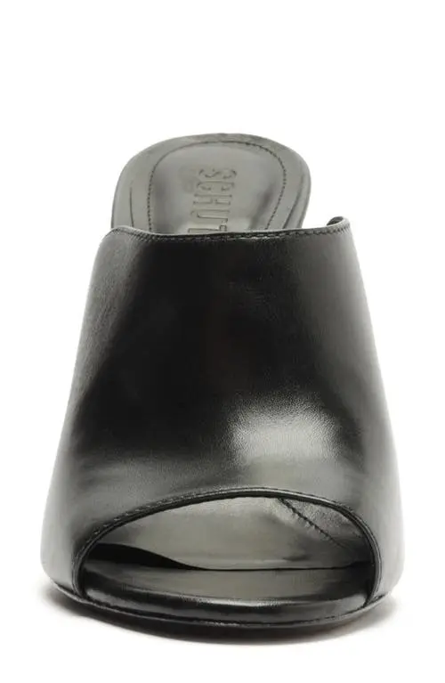 Schutz Esme Leather Slide Sandal - Black