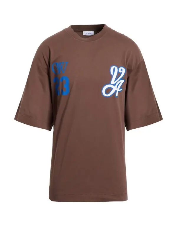 OFF-WHITE™ Off-white T-shirt Chocolate Size Cotton, Elastane - Brown