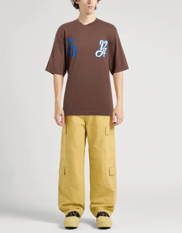 OFF-WHITE™ Off-white T-shirt Chocolate Size Cotton, Elastane - Brown