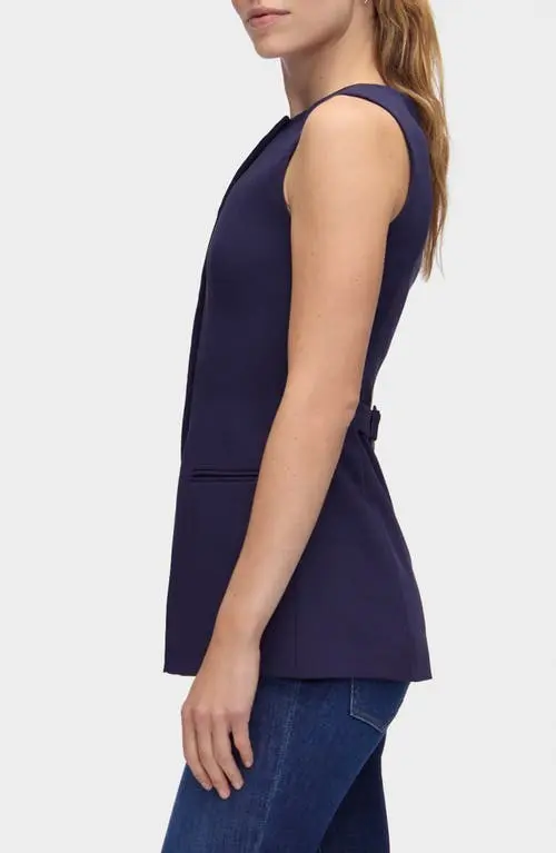 ALIGNE Leo Collarless Vest - Navy