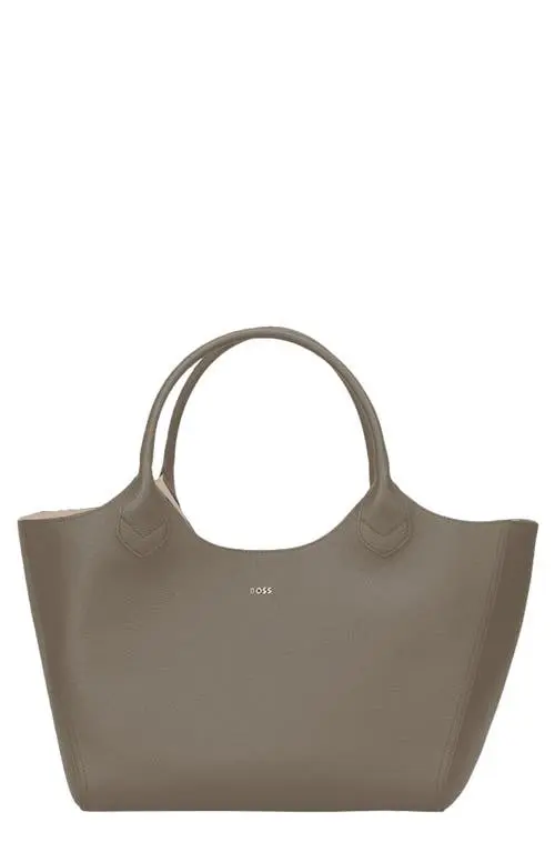 Hugo Lenah Leather Tote - Open Brown