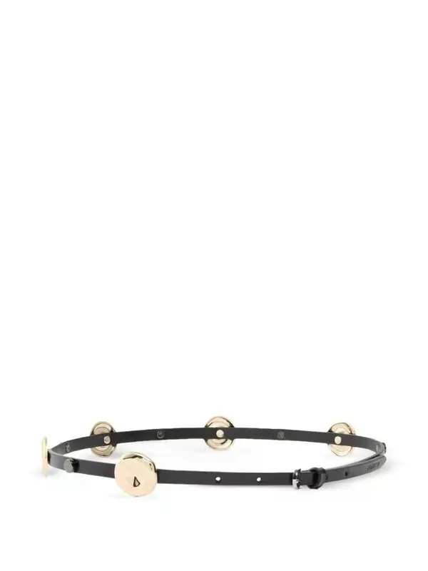 Pinko Circular-plaque Leather Belt