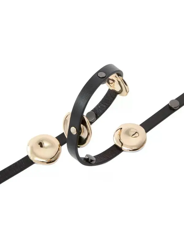 Pinko Circular-plaque Leather Belt