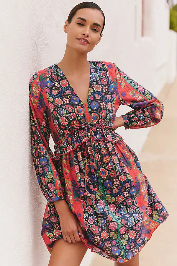 RO'S GARDEN Jerez Long-sleeve Mini Dress